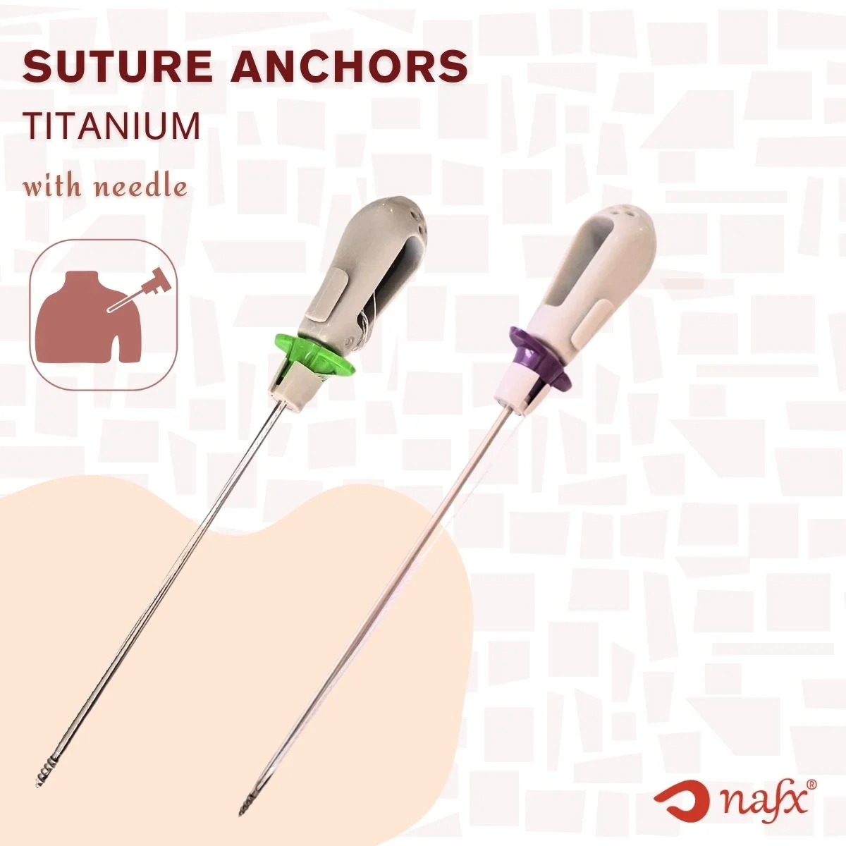Titanium Suture Anchor with Needle for Soft Tissue Fixation